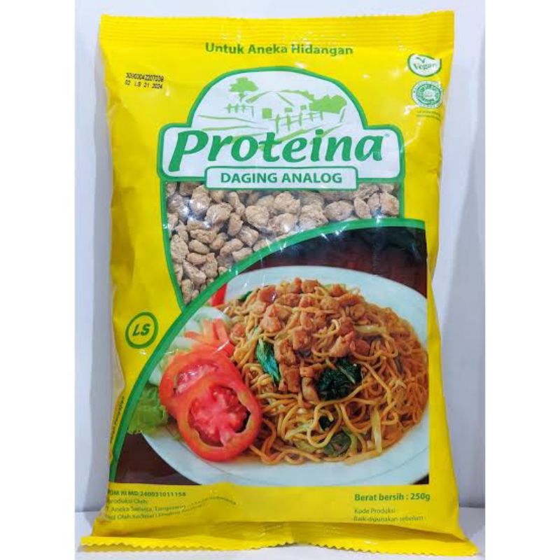 Jual Proteina 250g / daging vegetarian 250g / daging vegan 250g ...