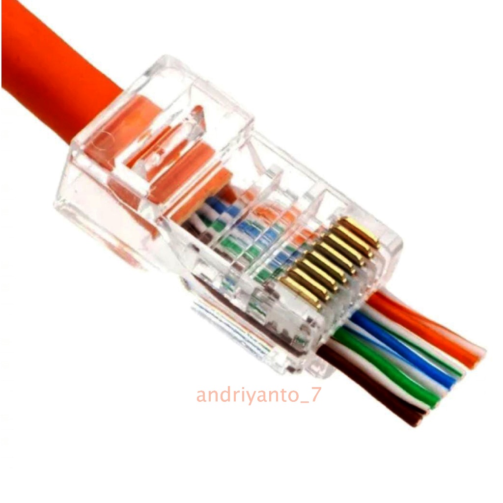 Jual konektor RJ45 Cat6 Anti Gagal | Shopee Indonesia