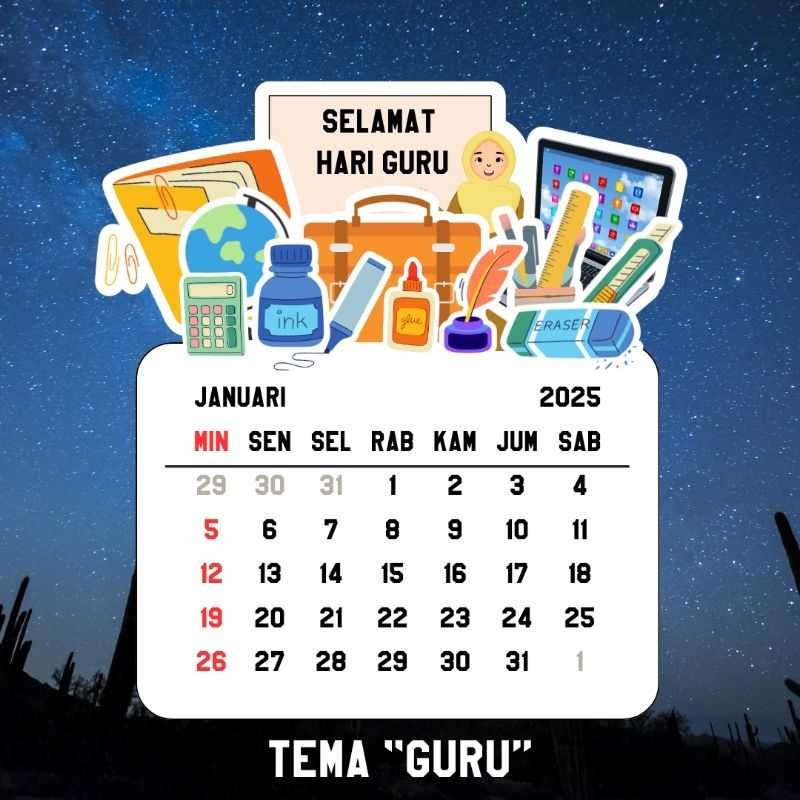 Jual Mini Gift/Hadiah "Kalender Meja" Hari Guru | Shopee Indonesia