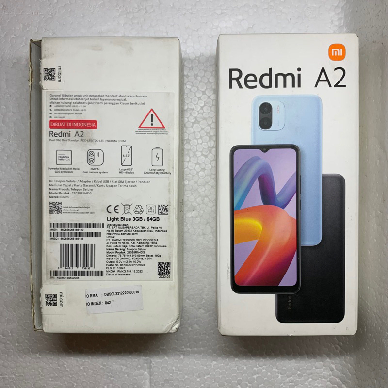 Jual DUS BOOK KARDUS BOX XIAOMI REDMI A2 ORIGINAL COPOTAN PABRIK ...