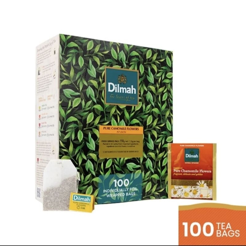 Jual Dilmah Pure CAMOMILE FLOWERS Tea ( 100 Foil Envelopes ) | Shopee ...