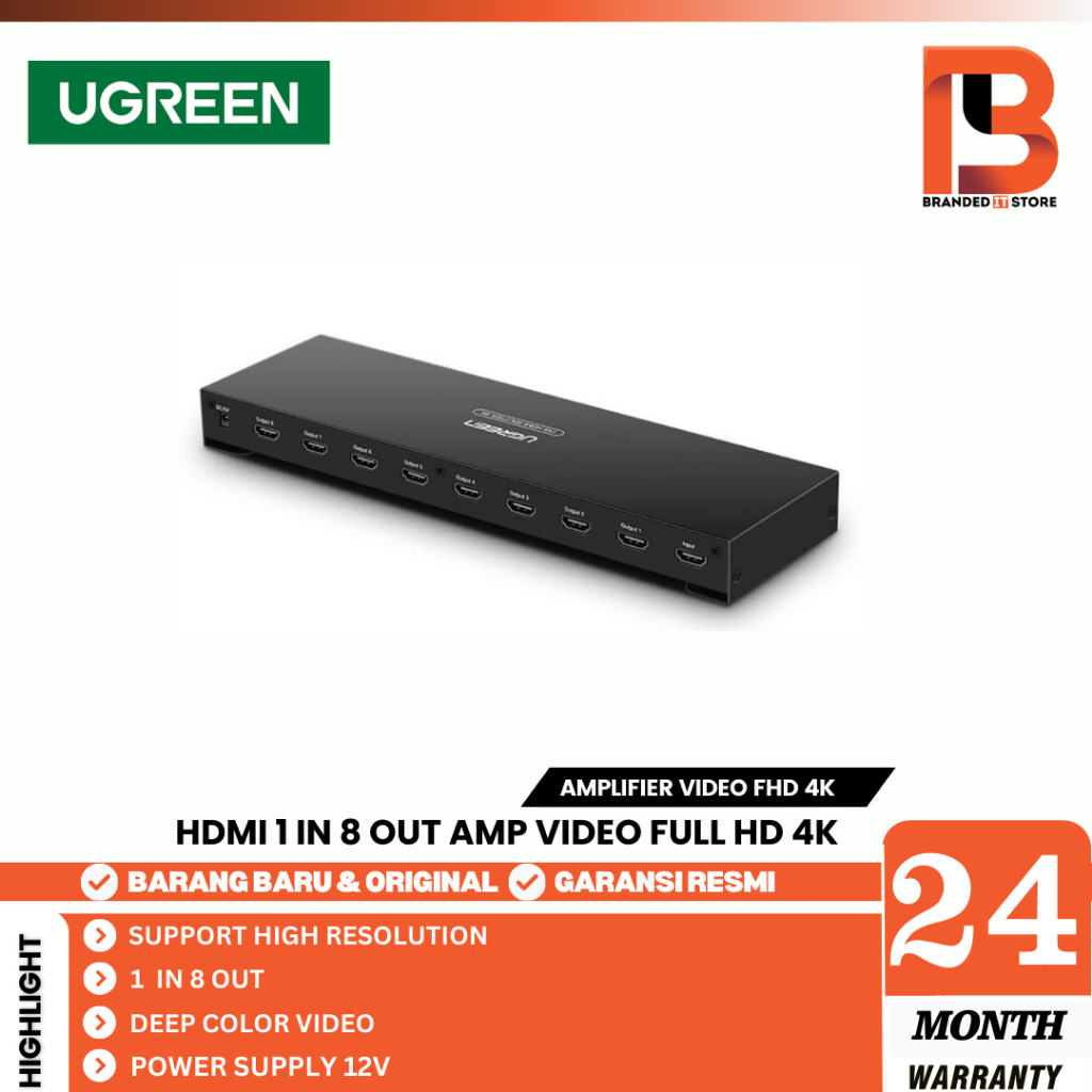 Jual UGREEN HDMI Splitter 1 In 4 Out Amplifier Video Full HD 4K ...