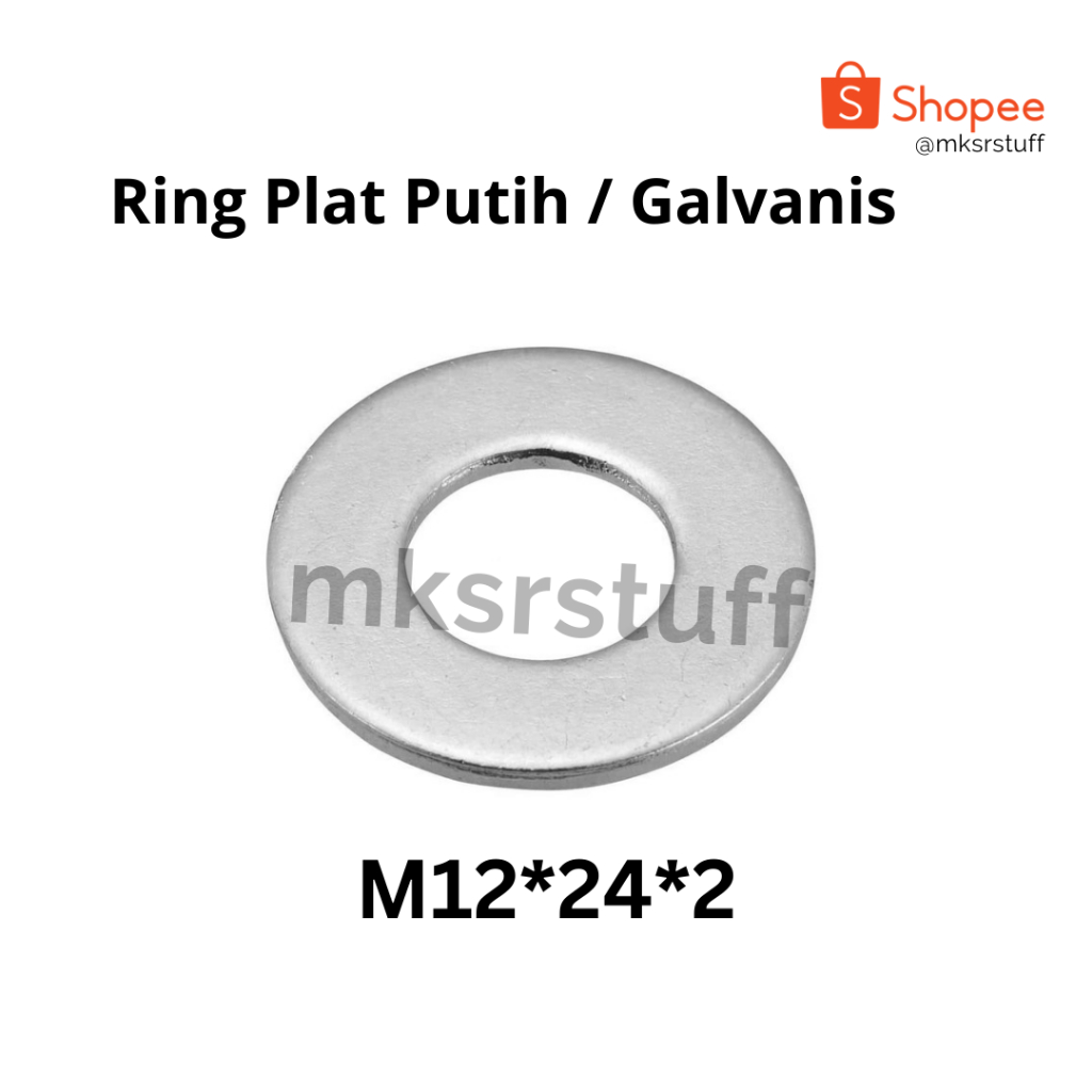 Jual Ring Plat Putih / Galvanis - M12, M14, M16, M18, M20 | Shopee ...