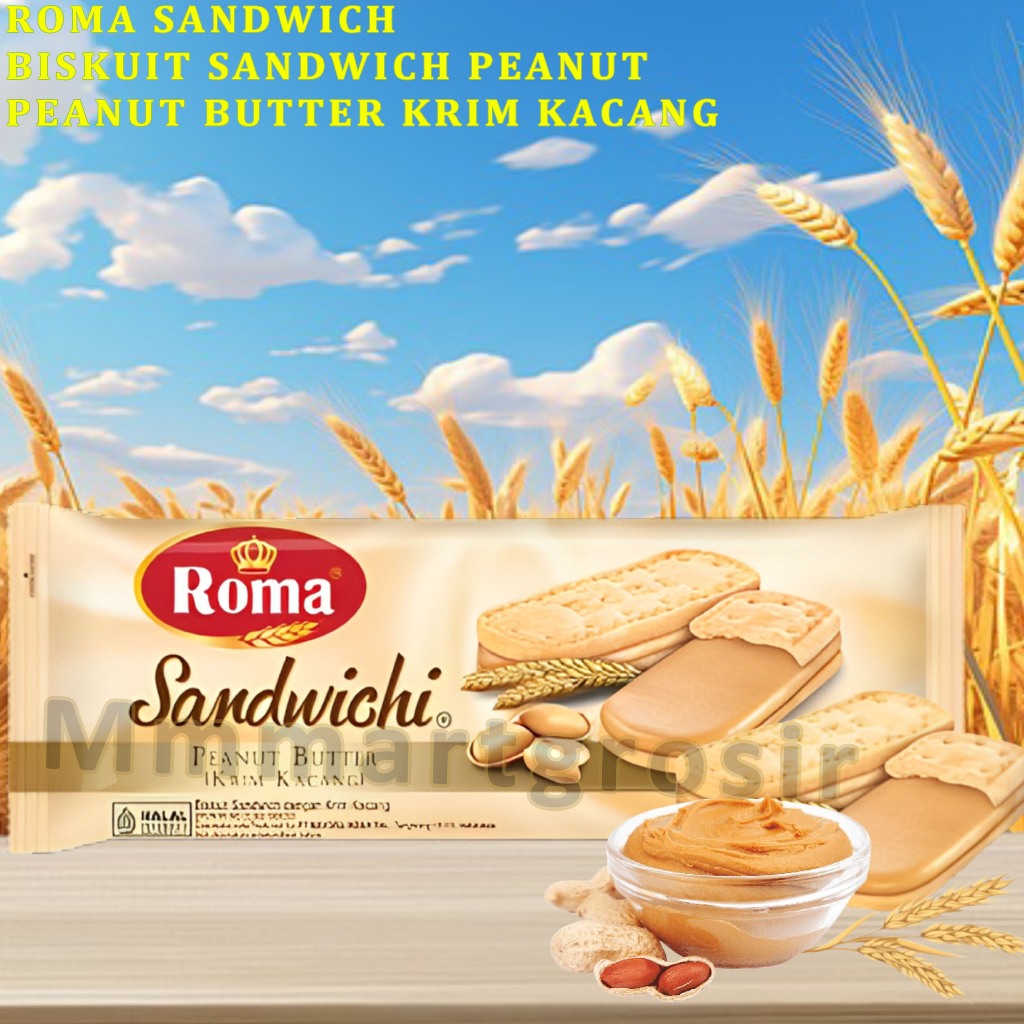 Jual Roma Sandwich / Biskuit Sandwich Krim Kacang / Biskuit Peanut ...
