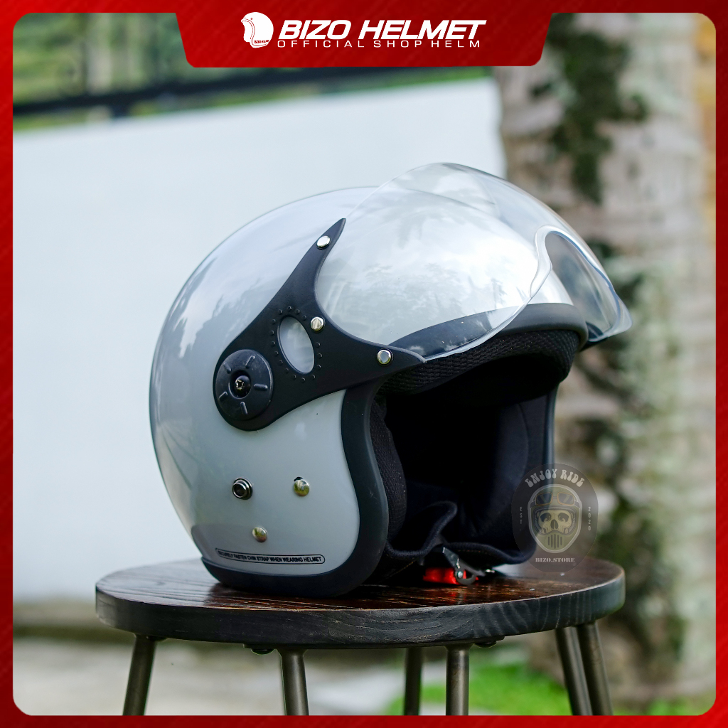 Jual HELM BOGO PILOT HIJAB RETRO DEWASA SNI | Shopee Indonesia