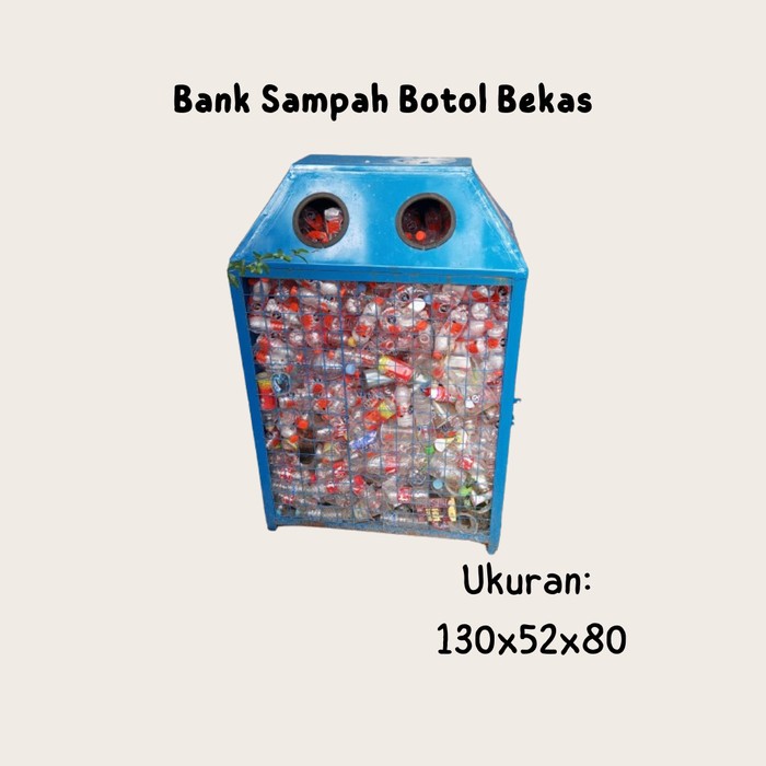 Jual Tempat Sampah Bank Sampah Botol Untuk Botol Bekas Ukuran 130x52x80 ...
