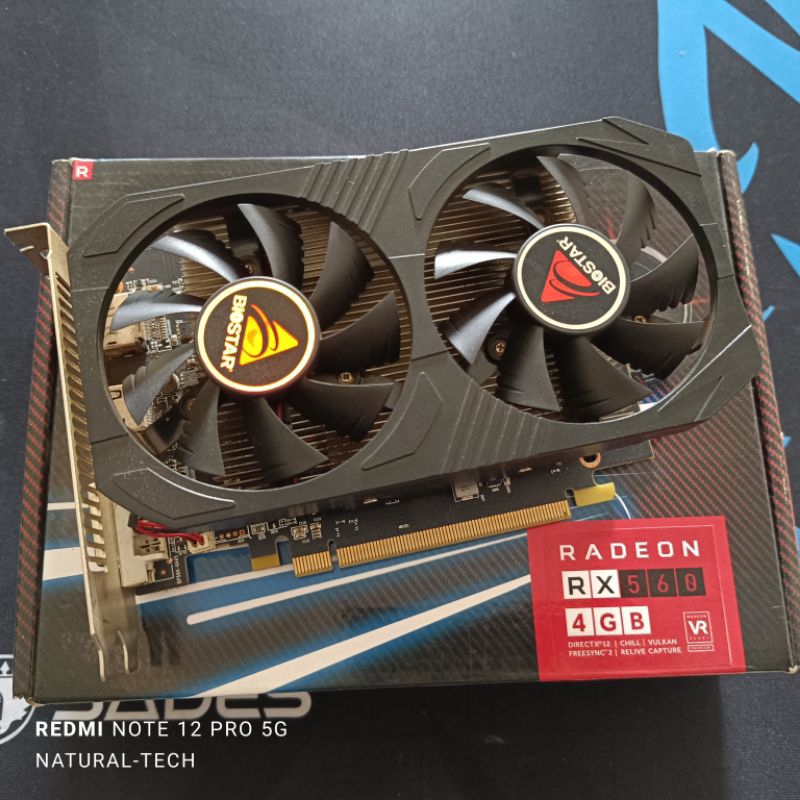 Jual VGA Biostar RX 560 4GB Fullset | Shopee Indonesia