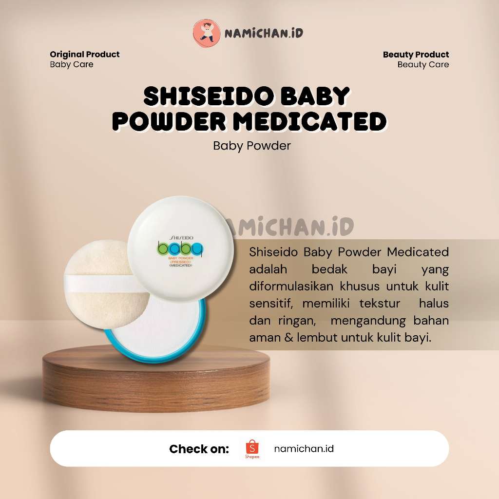 Jual Baby Powder Medicated with Soft Puff 50g | Pressed Powder Original ...