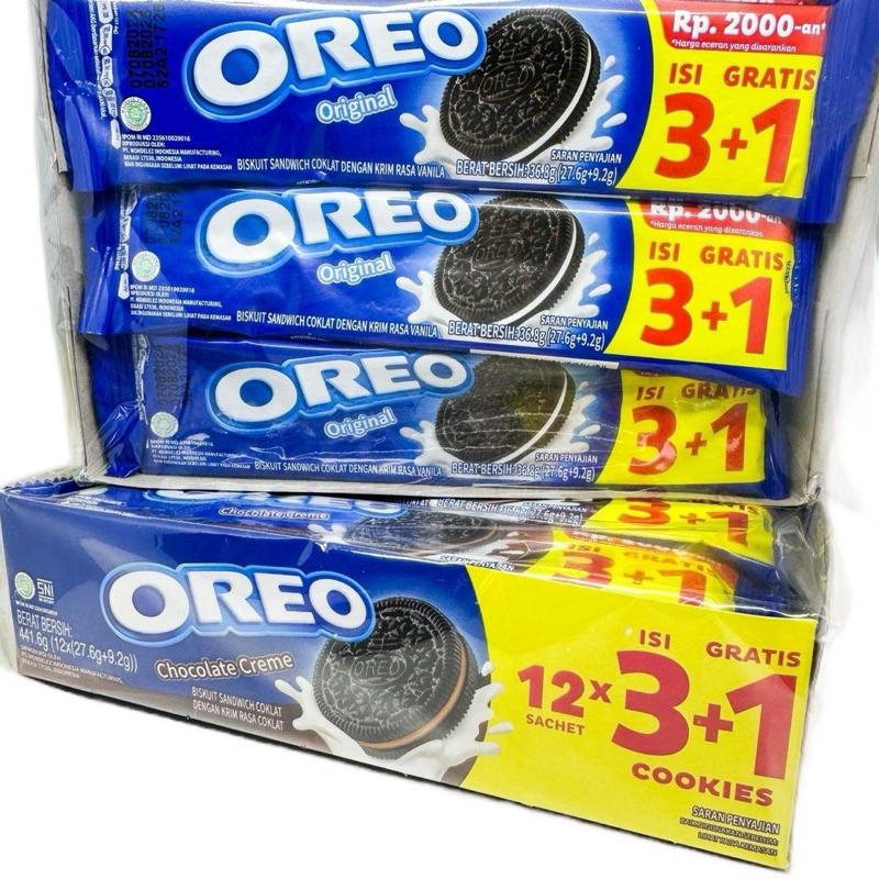 Jual OREO SANDWICH RASA ORIGINAL & COKELAT 1 PACK ISI 12PCS BISKUIT ...