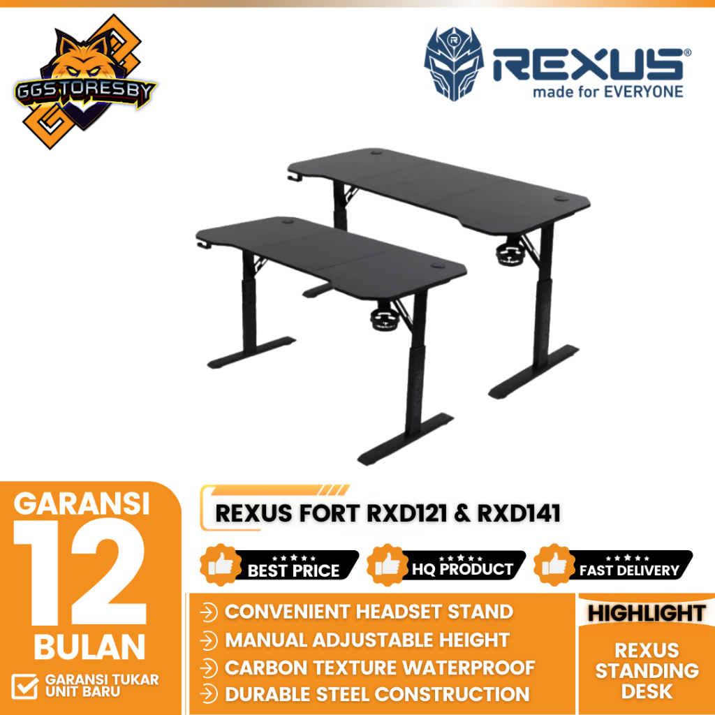Jual Rexus Fort Rxd121 & Rxd141 Standing Desk Meja Gaming | Shopee ...