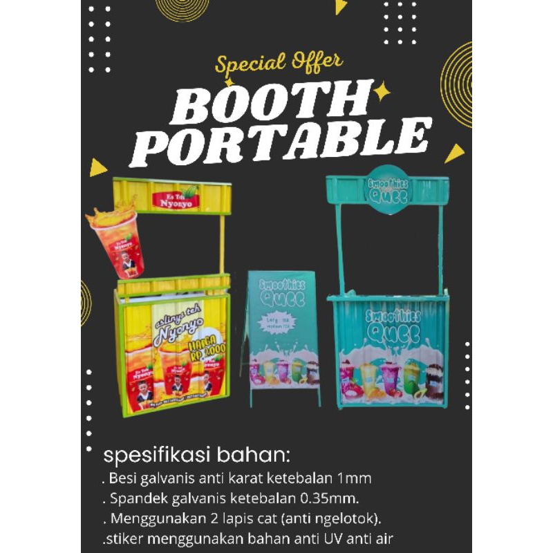 Jual gerobak booth jualan mini lebar 60cm | Shopee Indonesia