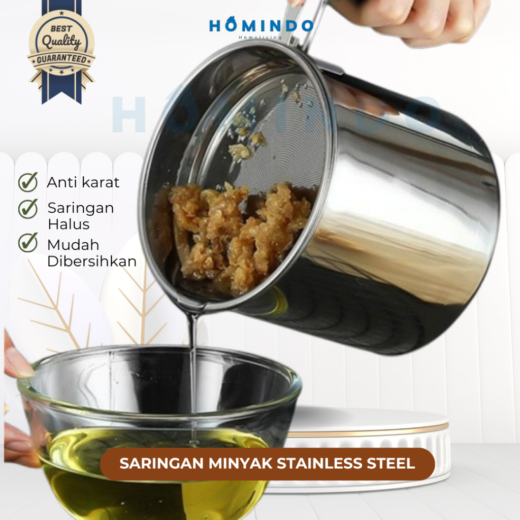 Jual Oil Pot Filter 1.3L Gelas Saringan Minyak Stainless Steel / Kaleng ...