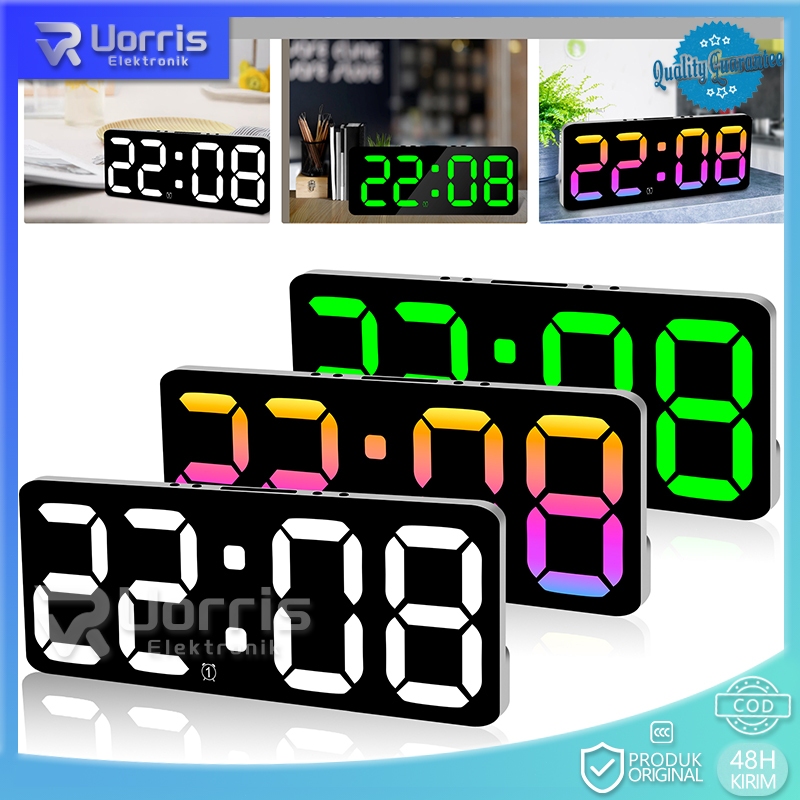 Jual Jam Alarm Dinding Meja Digital Clock LED New Model LED Alarm Clock ...
