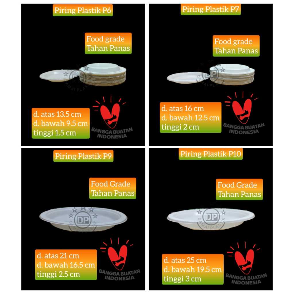 Jual PIRING PLASTIK BESAR PIRING ACARA PIRING MAKAN PIRING PESTA UKURAN ...