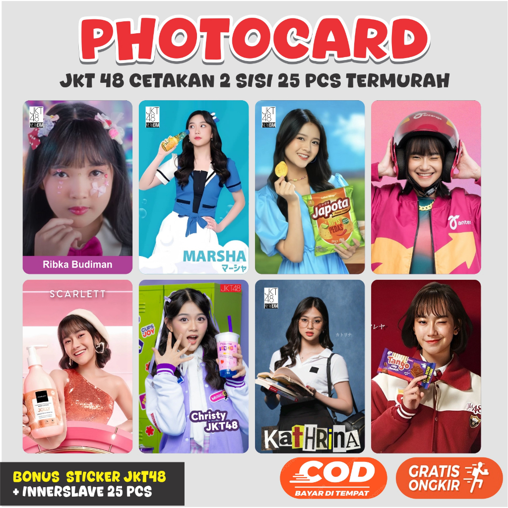 Jual PHOTOCARD JKT48 CETAKAN 2 SISI 25 PCS HD IMAGE TEBAL BONUS INNERSLAVE | Shopee Indonesia