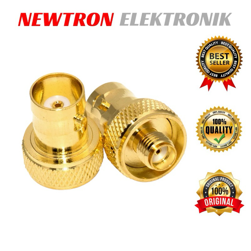 Jual Konektor Sma Female To BNC Female Gold for Antena HT UV5R UV82 | Shopee Indonesia