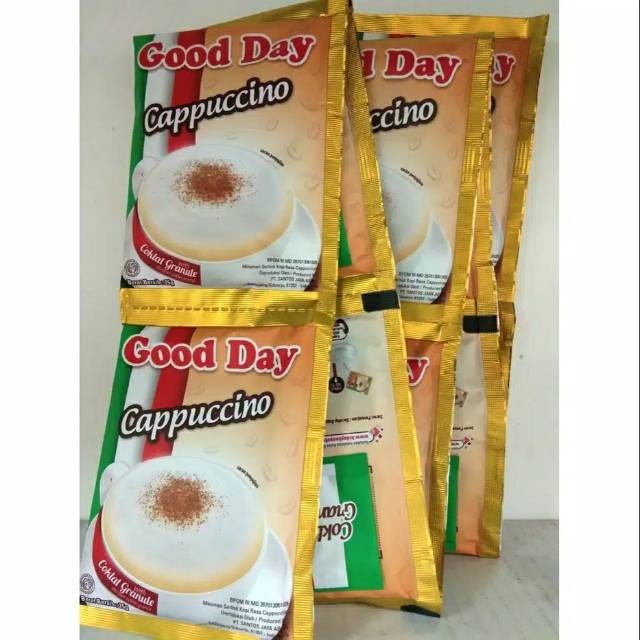 Jual KOPI GOOD DAY CAPPUCCINO SACHET 25 gr RENCENG ( ISI 10) | Shopee ...