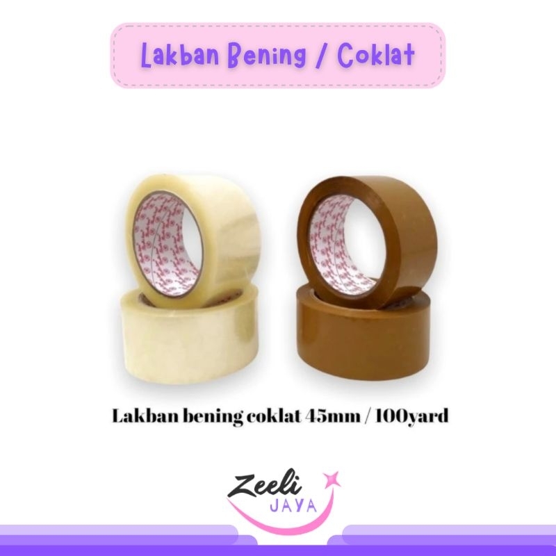 Jual Lakban Bening Lakban Coklat Murah 100 yards Lakban perekat lakban ...