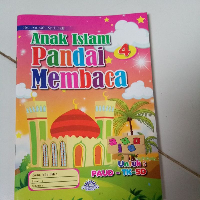 Jual BUKU PAUD/TK ANAK ISLAM PANDAI MEMBACA JILID 4 UKURAN A4 | Shopee ...