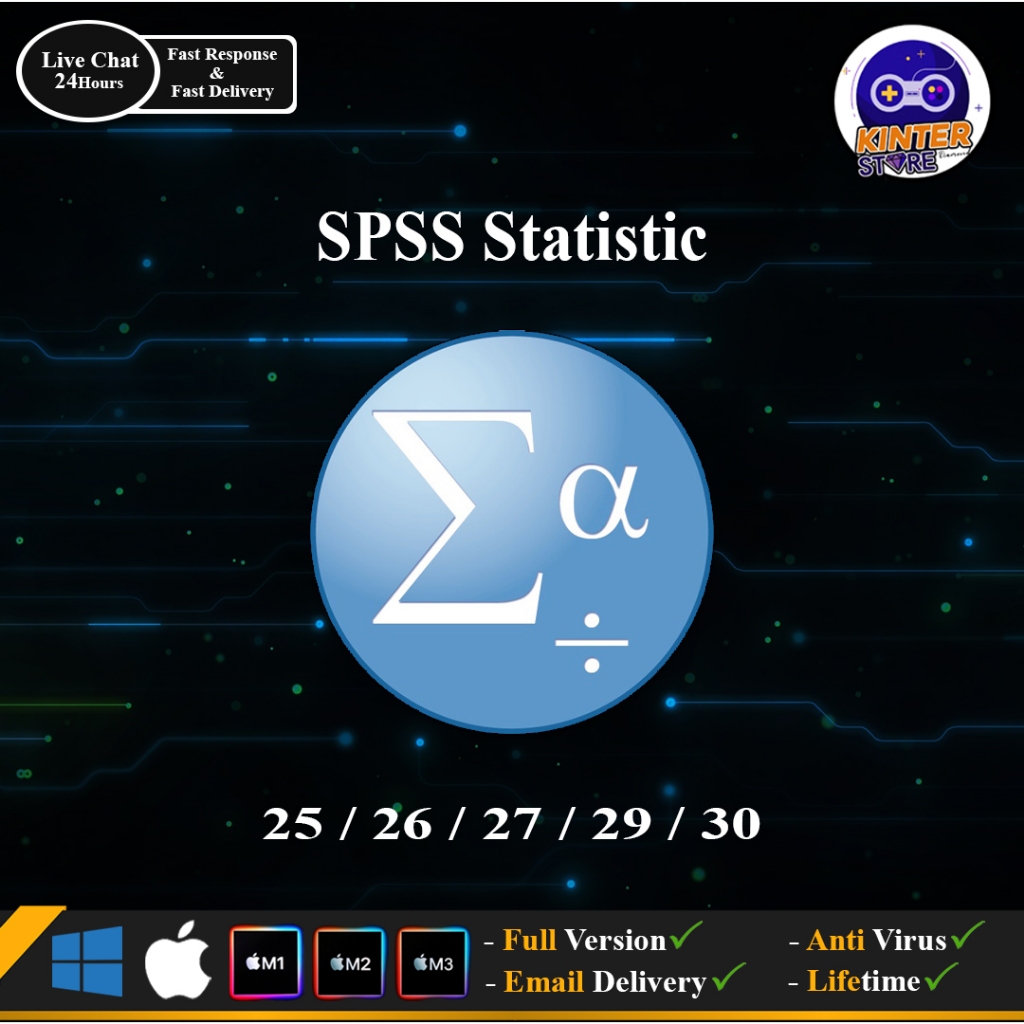 Jual SPSS Statistik 30 / 29 / 27 / 26 / 25 Win - Mac - M1 - M2 - M3 SPSS Statistics / SPSS ...