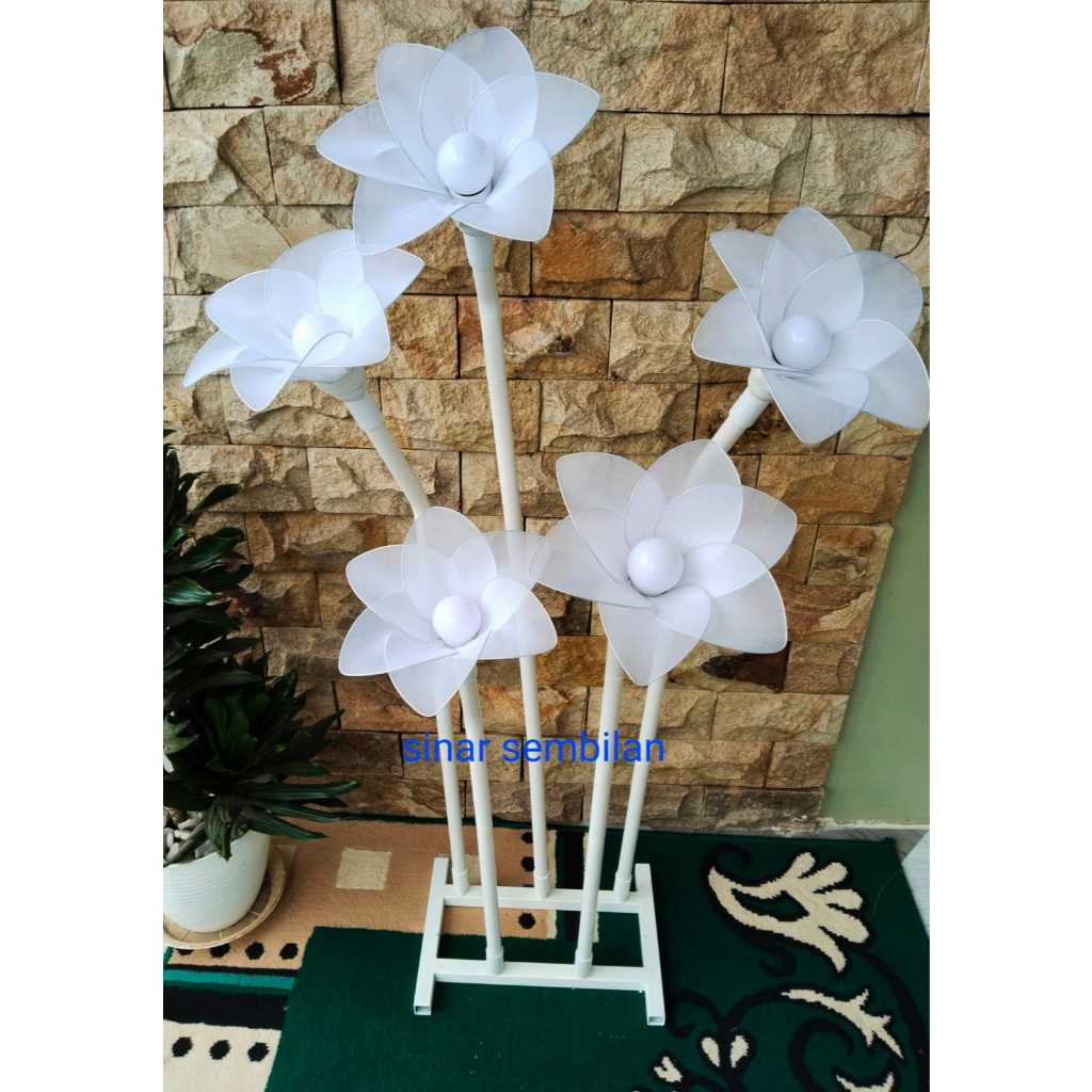 Jual 1 set 5 lampu bunga dekorasi dudukan besi | Shopee Indonesia