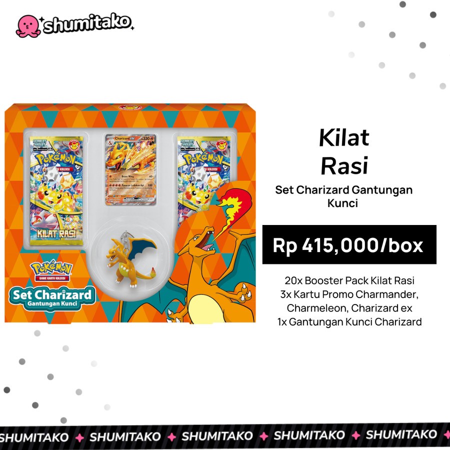 Jual Pokemon TCG Indonesia SV8s Kilat Rasi Set Charizard Gantungan Kunci | Shopee Indonesia