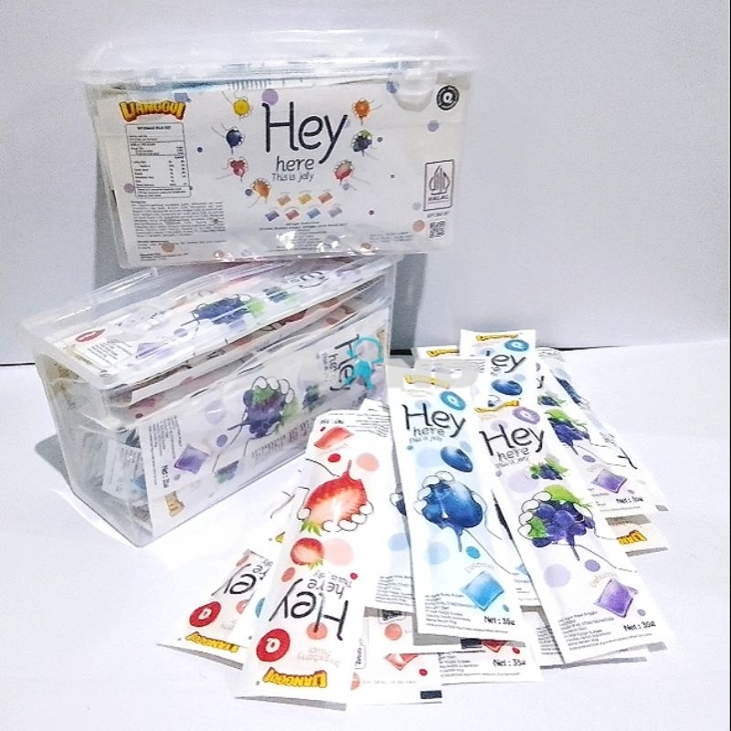 Jual Jelly Hey Here Jelly Agar Aneka Rasa 1 Pak Isi 30 Pcs | Shopee ...