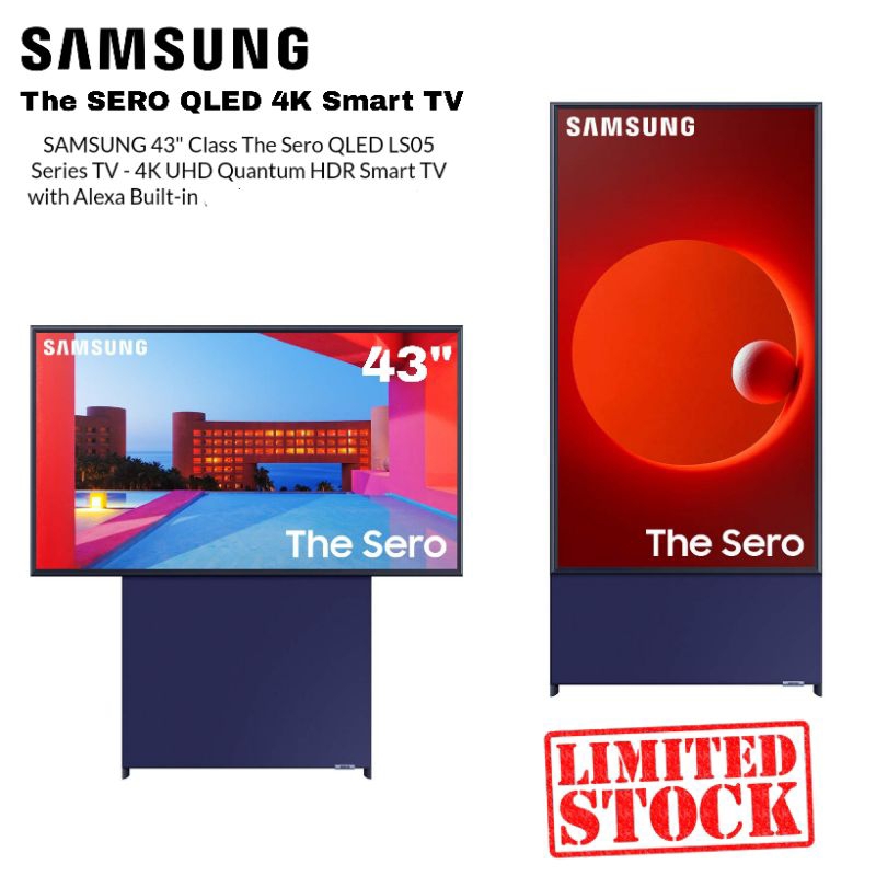 Jual SAMSUNG 43" Class The Sero QLED LS05 Series TV - 4K UHD Quantum ...