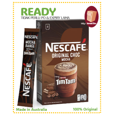 Jual Nescafe Original Choc Mocha Tim Tam Coffee Sachets 8 Pack/Kopi ...