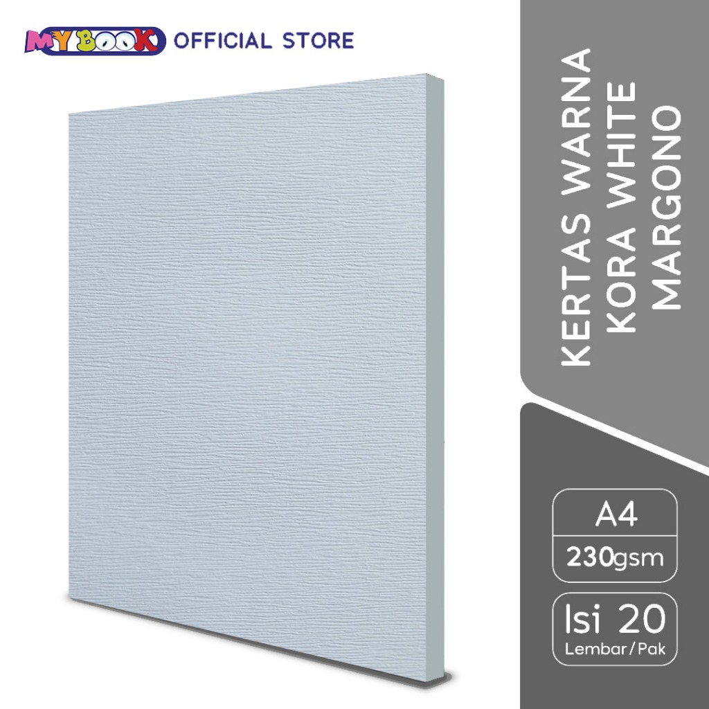 Jual Margono Kertas Warna A4 Kora White 230 gsm - 20 Lembar | Shopee ...