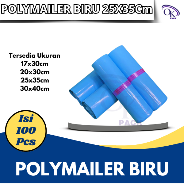 Jual PLASTIK POLYMAILER BIRU 25x35 PLASTIK PACKING, ONLINE PACKING ...