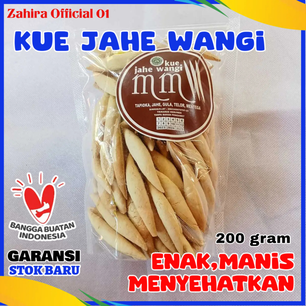 Jual Kue Jahe Kering Manis Cemilan Roti Jahe Original 200gram | Shopee ...