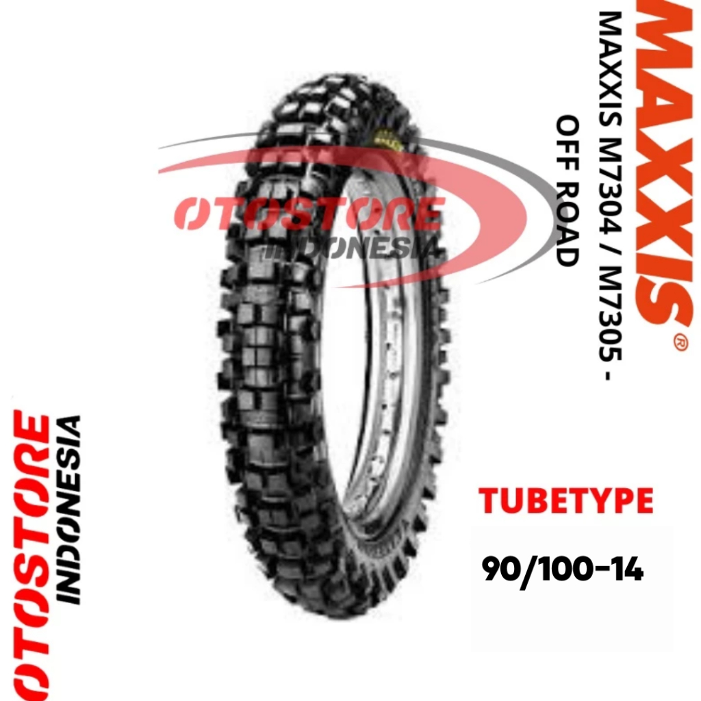 Jual Ban Luar Maxxis M7304 / M7305 - OFF ROAD 90/100-14 NHS Tubetype ...