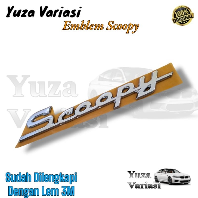 Jual Emblem Tulisan Scoopy Chrome Original Honda Scoopy Lama // Logo ...