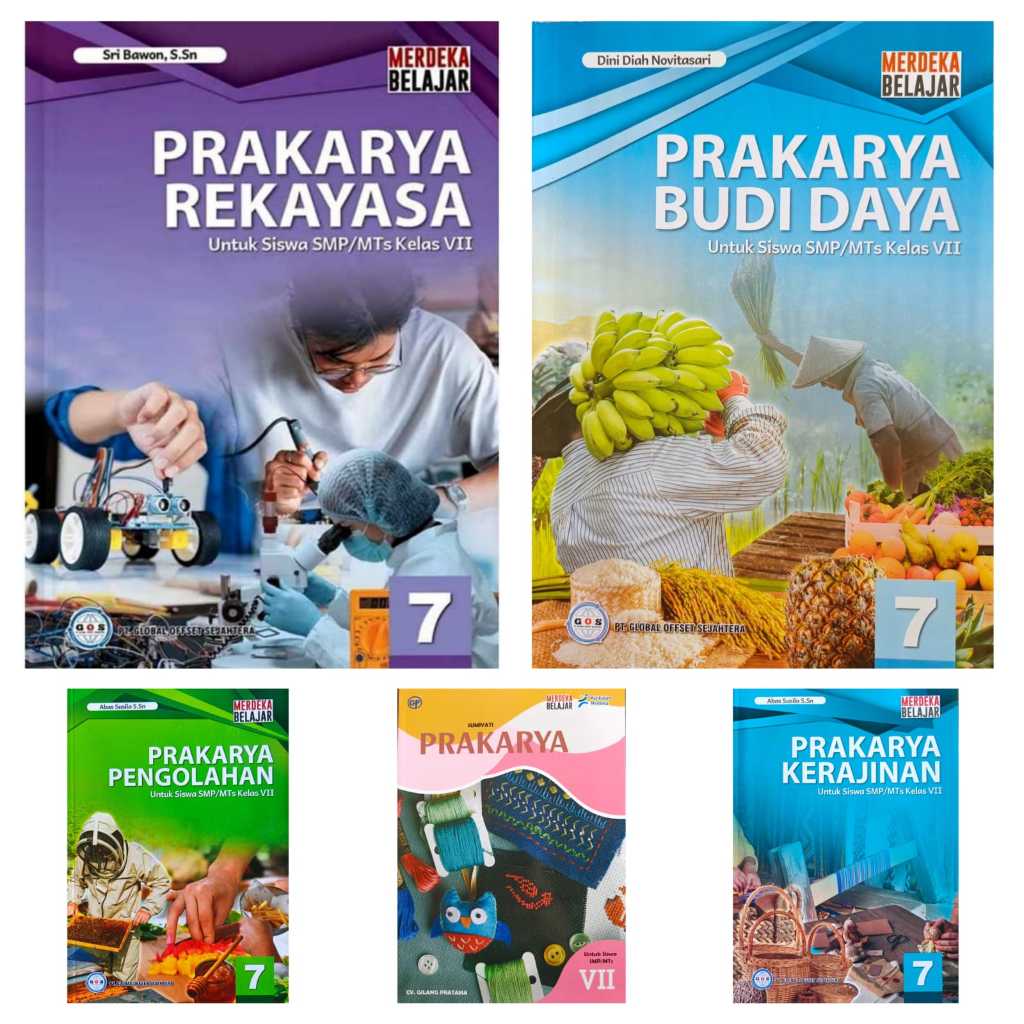 Jual Panduan Buku Prakarya Kelas 7 SMP Prakarya Kerajinan Pengolahan Rekayasa Budidaya | Shopee ...