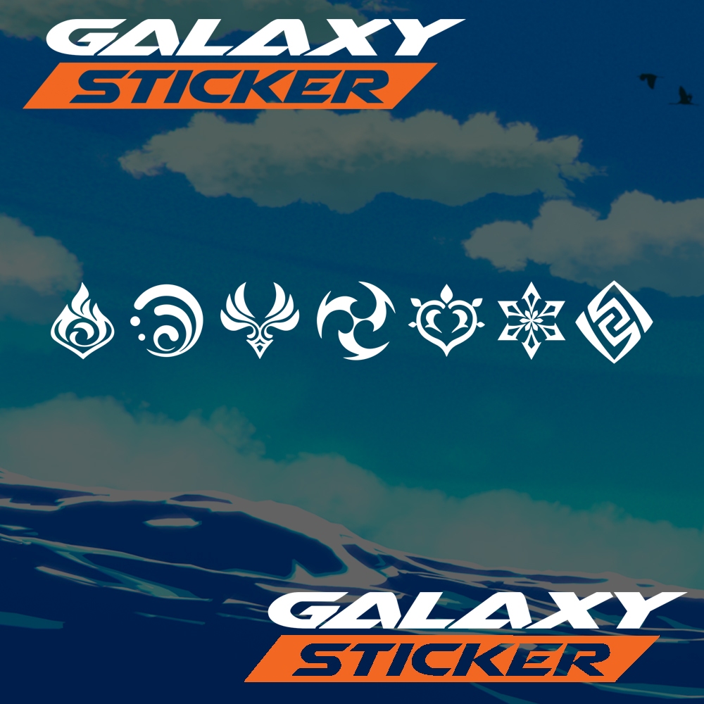Jual cutting sticker genshin element.stiker variasi motor mobil game ...