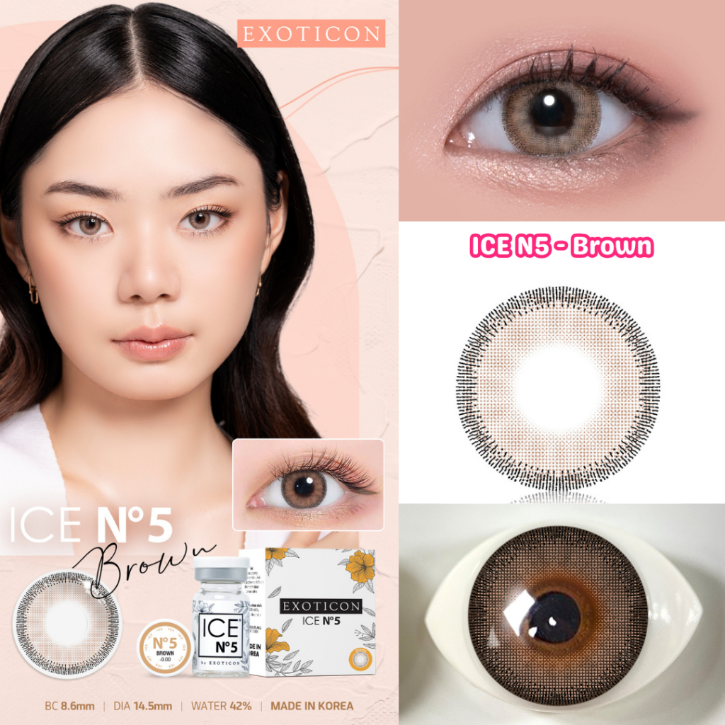 Jual Exoticon Softlens Ice N5 Series Grey | Brown | Soflens Minus ...