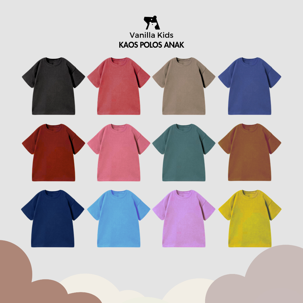 Jual Best Seller - Kaos polos anak| basic tee baju laki-laki| atasan anak perempuan| pakaian ...