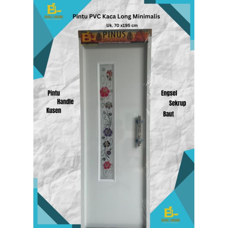 Jual Pintu PVC Kaca Long Minimalis Motif Kupu | Shopee Indonesia