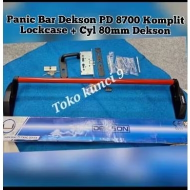 Jual Panic Bar Dekson PD 8700 + MTS + HDL BLACK + Cyl 8cm Dekson Handle ...