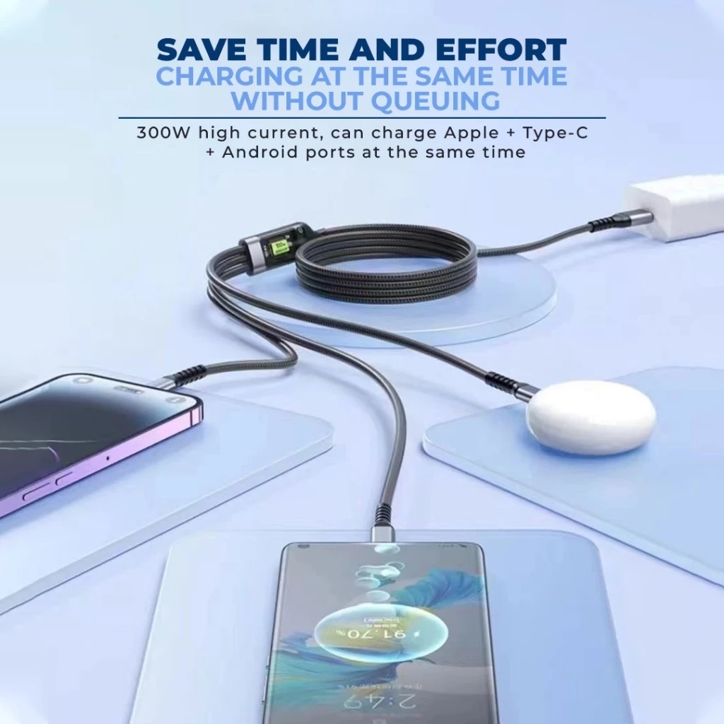 Jual Kabel Data fast charging 3 in 1 TDA-218 Kabel Lightning Micro USB ...