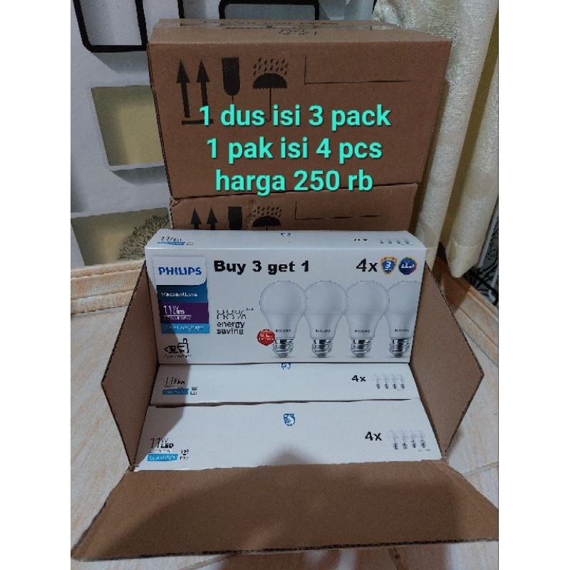 Jual lampu philips led 11 watt paket 1 dus | Shopee Indonesia