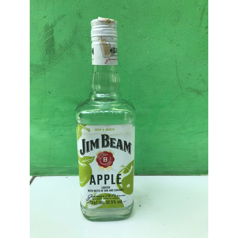 Jual botol bekas minuman Jim Beam apple TANPA DUS botol antik botol ...