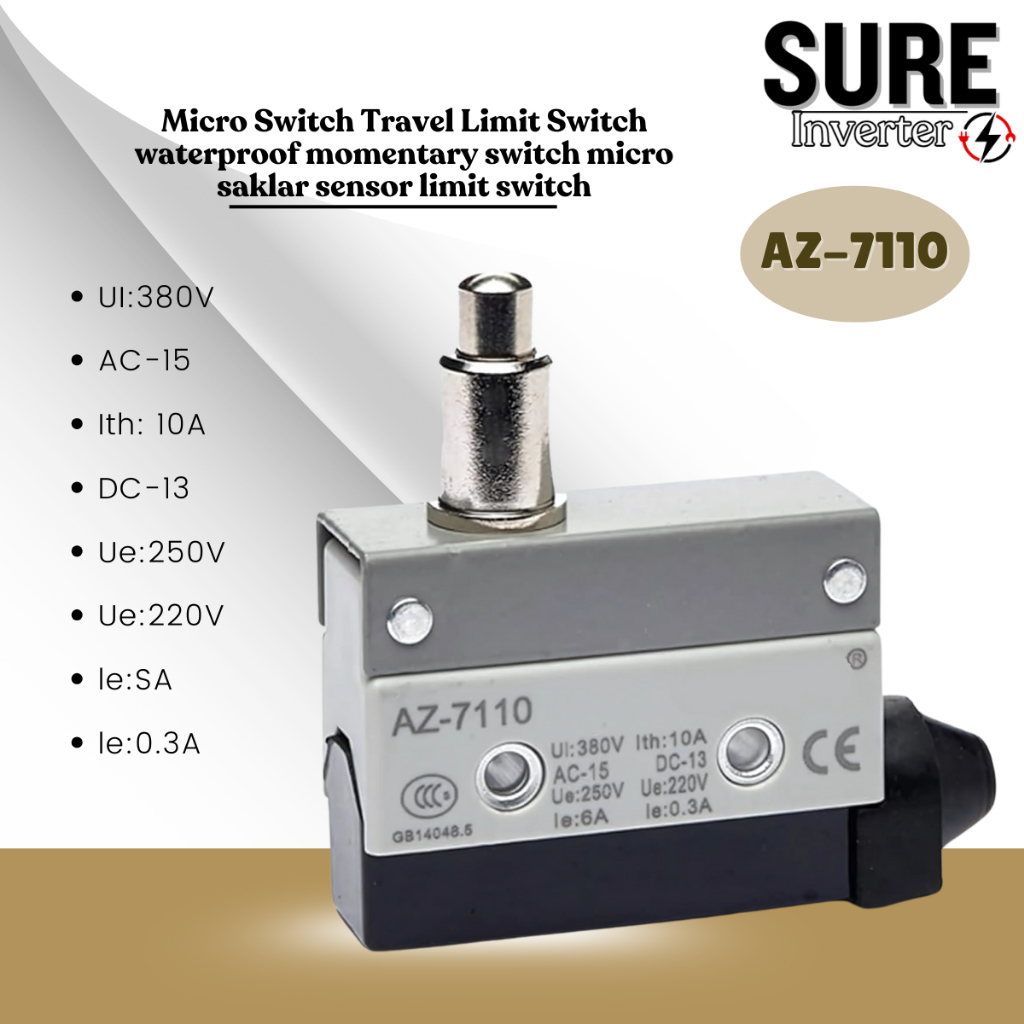 Jual Micro Switch Travel Limit Switch saklar sensor limit switch AZ-7311 waterproof momentary ...