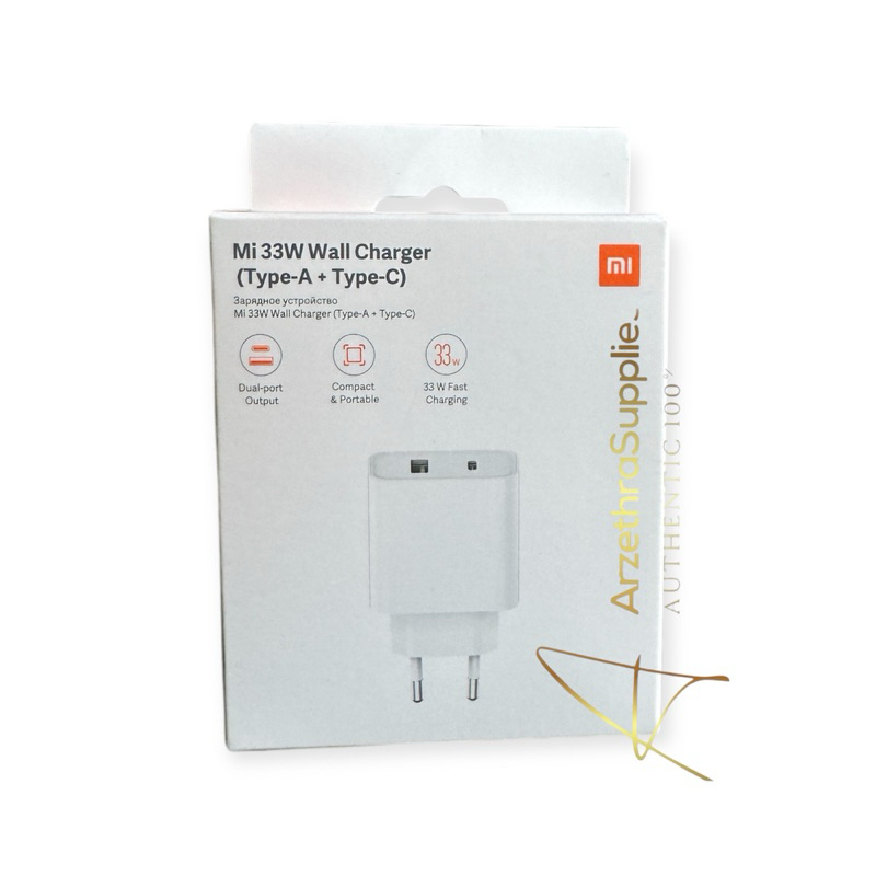 Jual XiaoMi Mi 33W Wall Charger (Type-A + Type-C) | Shopee Indonesia