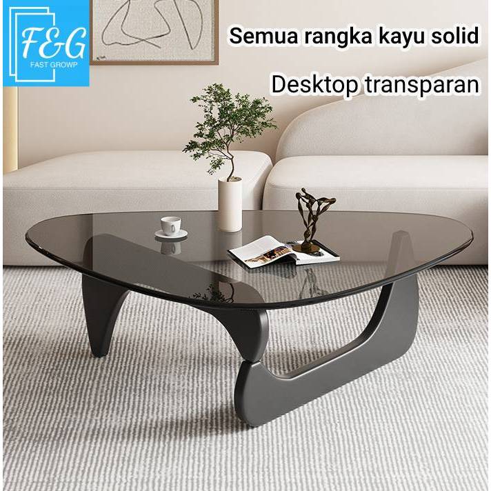 Jual F&G Meja kopi kaca Meja kopi kayu solid Meja kopi transparan Meja ...