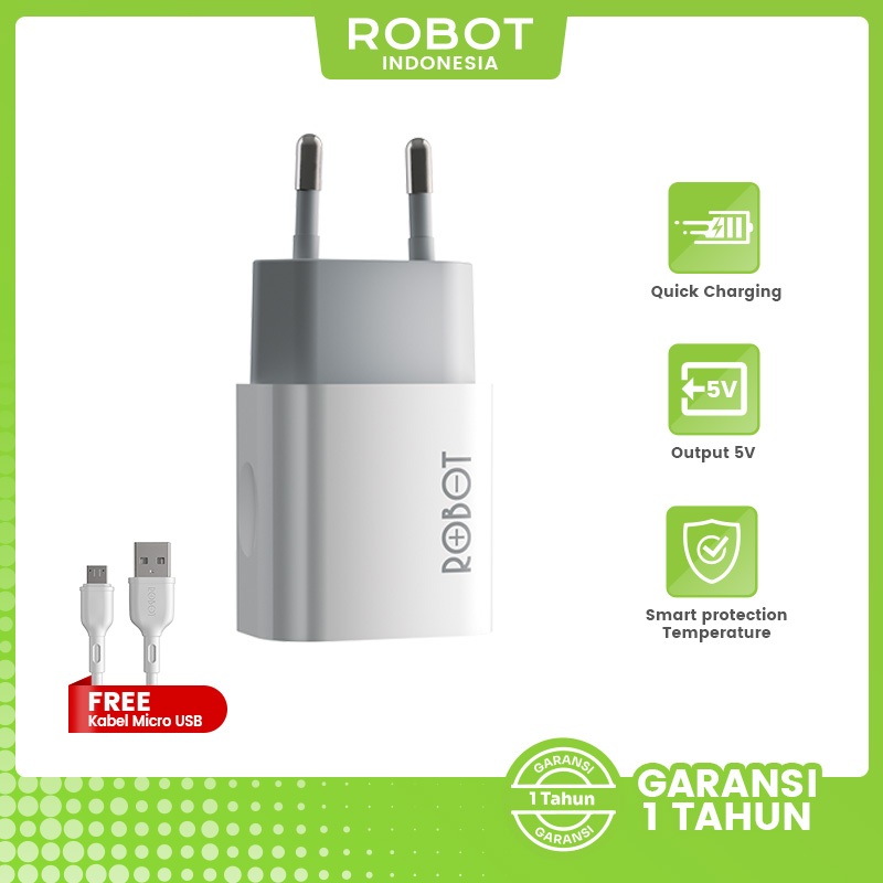 Jual Charger ROBOT RT-L1 Single Port Kepala Charger Quick Charging ...