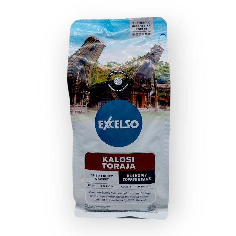 Jual EXCELSO Kalosi Toraja Biji Kopi Beans 200gram 200 gr | Shopee ...