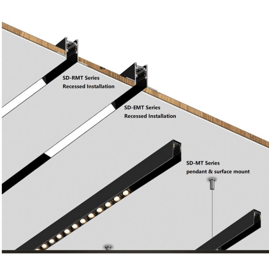 Jual rell magnetic LED Magnetic Track Rell TrackLight Magnetic Outbow ...