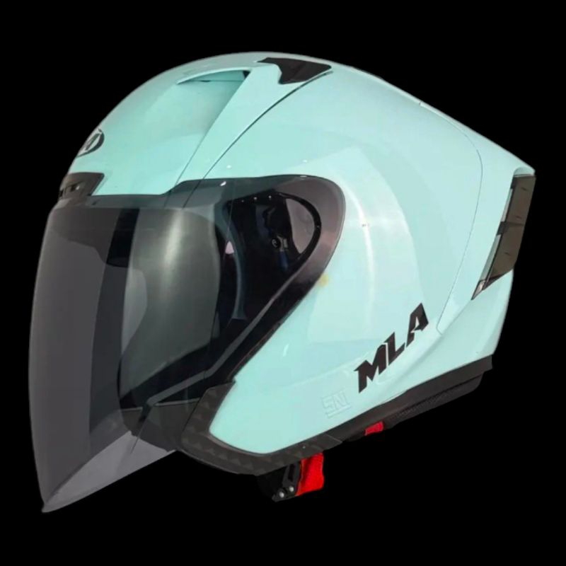 Jual helm mla zenit original half face singgle visor iridium sni-helm ...